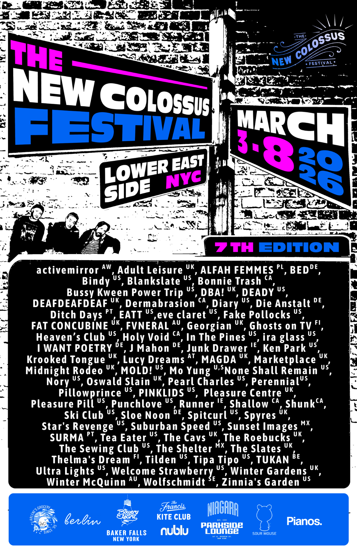 The New Colossus Festival announces the first wave artist lineup.